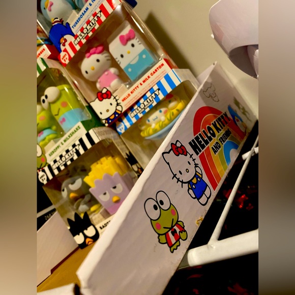 Sanrio | Toys | Nib Sanrio Flocked Figures With Display Case Complete ...